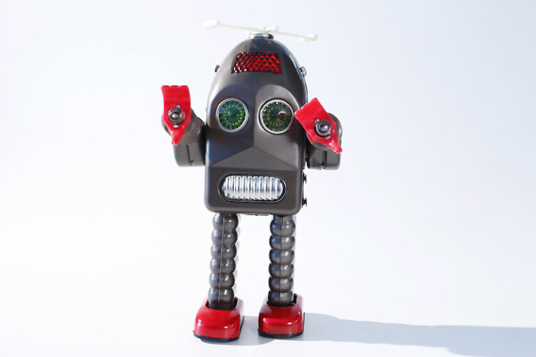 Thunderrobot, Retro-Blechroboter mit MG, braun, 30 cm, Batteriebetrieb ...